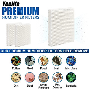 Yeelife 8 Pack HFT600 Filter Replacement for Honeywell Filter t, Honeywell Humidifier HEV615, HEV620, Compare to Part HFT600T HFT600PDQ