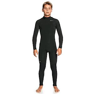 Quiksilver Boys 4/3 Sessions Back Zip Wetsuit - Black | 8