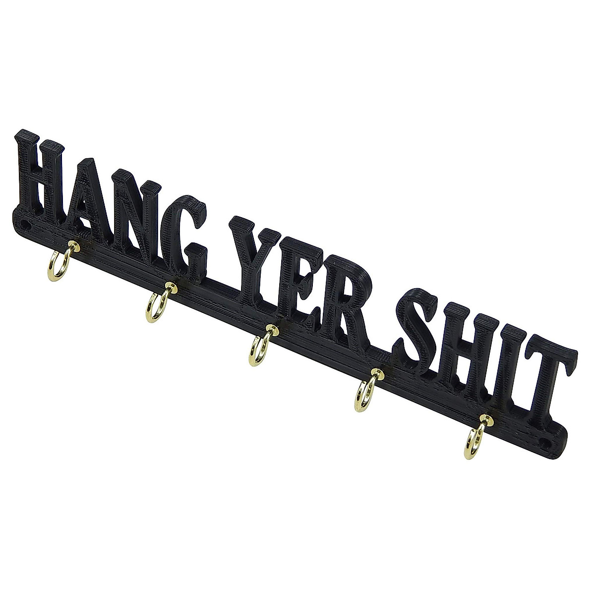 Medallurgy Hang Yer Shit (Your) Funny Country Wall Key Rack Holder Hanger Hooks Entryway Jewelry Organization Housewarming New Home Gift