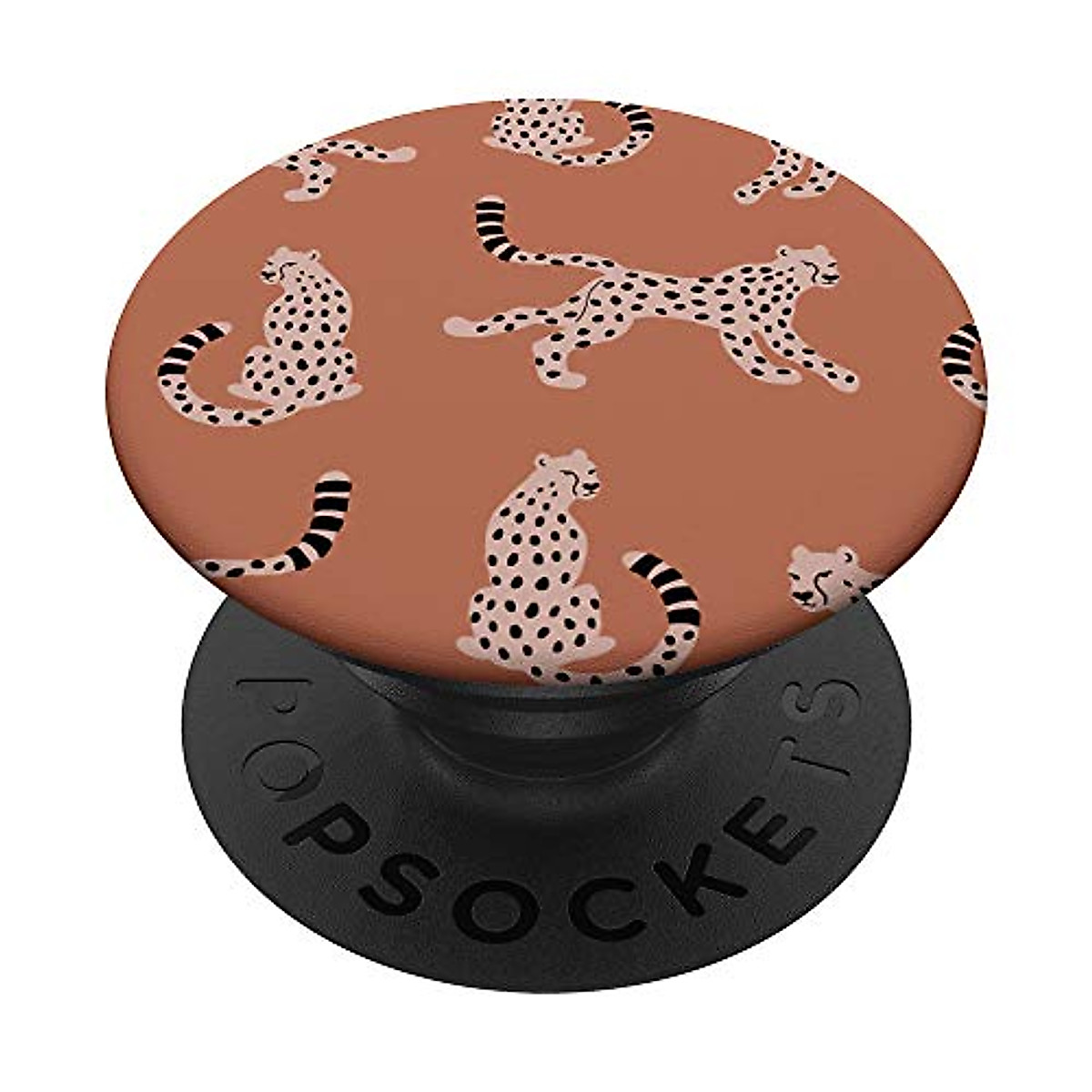 Cheetah Pattern Safari Animal Boho Modern Terracotta Neutral PopSockets PopGrip: Swappable Grip for Phones & Tablets