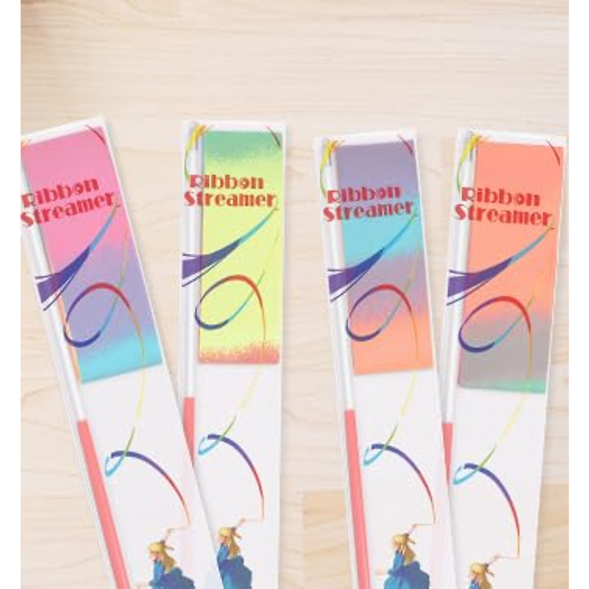 JoyCat 12 Pack Dance Ribbon Party Favors for Kids,Rainbow Birthday Decorations,Unicorn Princess Fairy Party Supplies,Girls Party Games,Gymnastics Goody Bag Stuffers