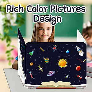 24 Pack Privacy Shields for Student Desks, Colored Classroom Privacy Folders for Students, Privacy Boards for Test and Desk Dividers (16"W x 12"H x 13"D)