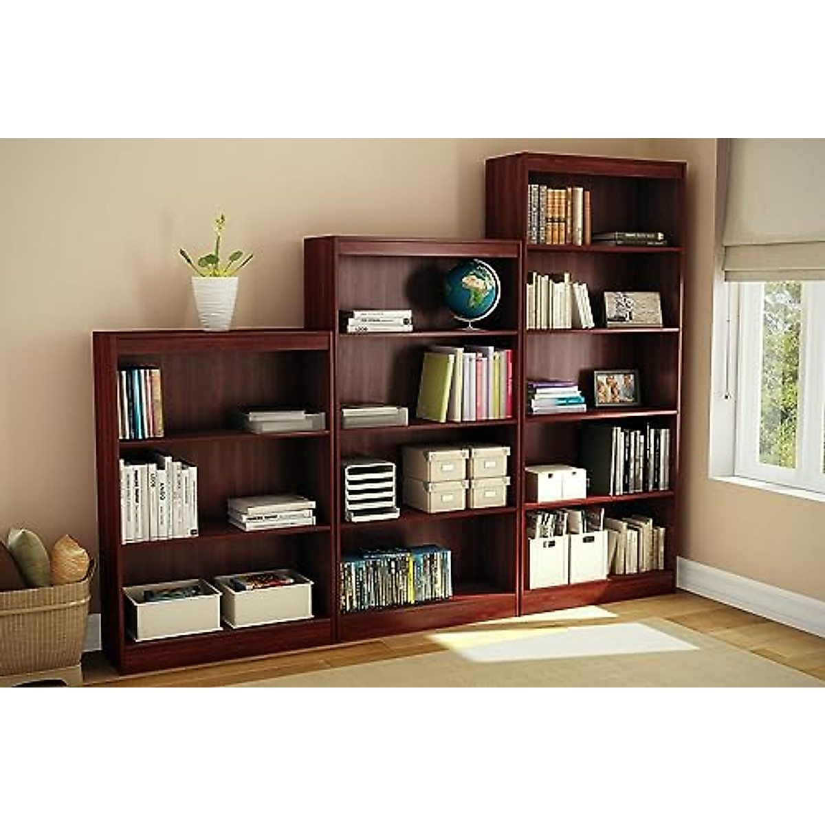 South Shore Axess 5-Shelf Bookcase - Royal Cherry