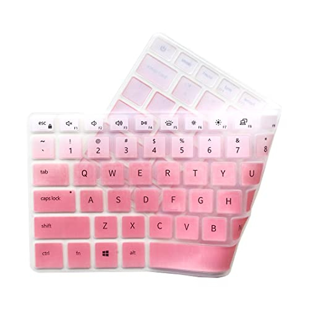 Keyboard Skin Compatible with Dell Inspiron 14 5406 5402 5490 5493 7490,Dell Inspiron 13 5000 5390 5391 5300 7306 7306 7390 7391 13.3", Vostro 13 5390 5391 5490, Dell Latitude 3301 3410 (Pink Ombre)