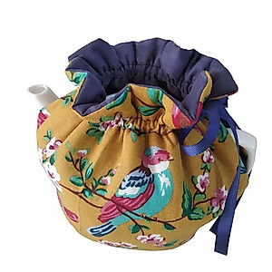 Tea Pot Cozies, Cotton Vintage Floral Teapot Dust Cover Tea Cosy, Kitchen Home Decorative Tea Pots Cozy with Insulation Pad for Housewife, Friend, Mom