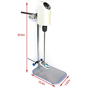 Overhead Stirrer Mixer, 200-3000 RPM Powerful Electric Lab Stirrers Mixer with Stirring Rod and Stand for Lab, Max. 40L H₂O