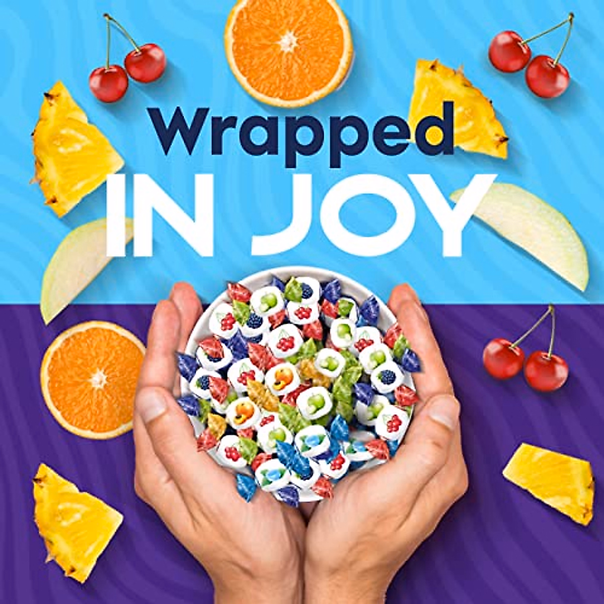 Colombina Delicate Fruit Filled Drops Individually wrapped hard candy in a bulk bag of 4 Assorted Fruit Candy Flavors, 2.2 pounds, 660 candies from Colombina