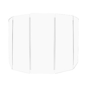 PENNZONI Drum Shield 5ft w/Living Hinges, Comes w/ 5 Drum Panels & Living Hinges, Premium Clear Acrylic Panels, Drum Screen