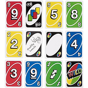 Mattel Games UNO Card Game, Multi, 8 x 3-3/4 x 81/100 in (42003)