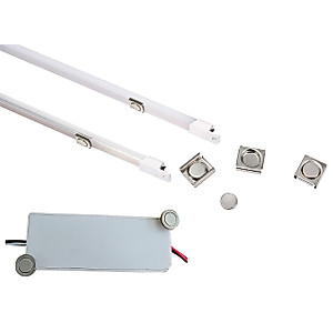 4 Pack LED Troffer 2x4 FT Retrofit Kit,Magnetic LED Retrofit kit,36W (240W Equiv),5000K Daylight White,0-10V LED Driver/2 Tubes Per Kit,T8 T10 T12 Fluorescent Replacement Light Bar,Easy to Install