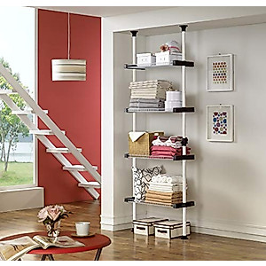 PRINCE HANGER, Multipurpose Shelf, Holds 20kg per Shelf, Heavy Duty 32mm Vertical Pole, Clothes Organizer, Wire Shelves, Ivory, PHUS-0041, Made in Korea