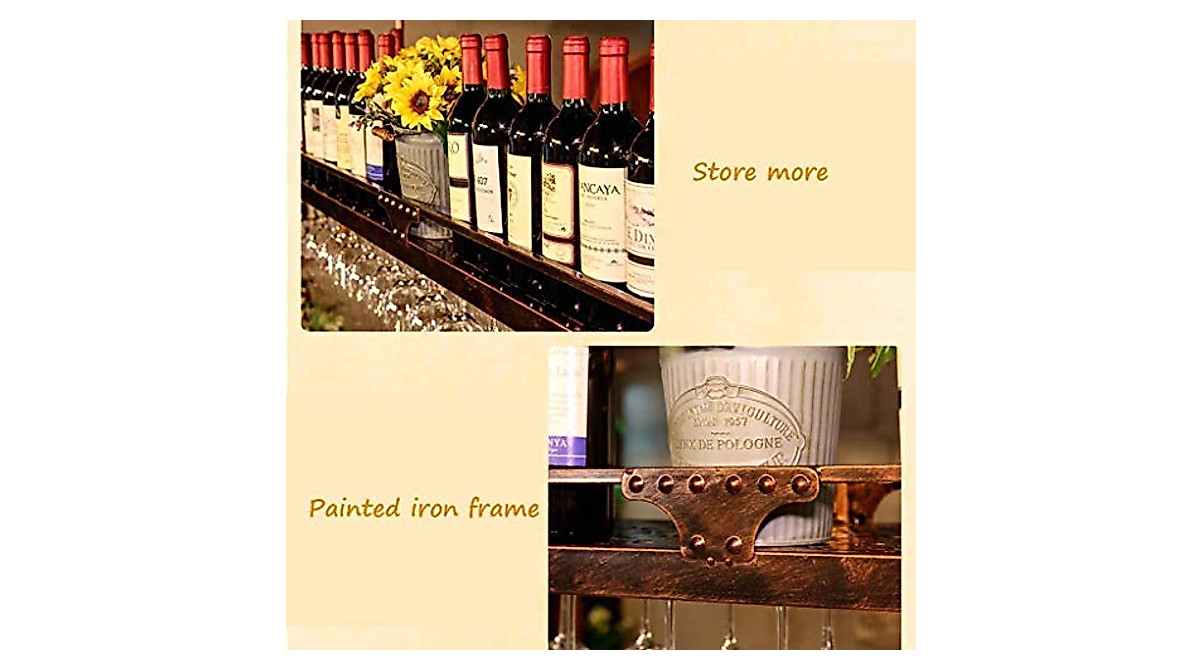 Stylish Simplicity Bar Unit - Adjustable Wine Holder
