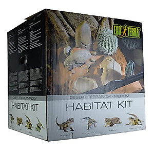 Exo Terra Desert Habitat Kit, Reptile Terrarium Starter Kit, Medium, PT2652A1