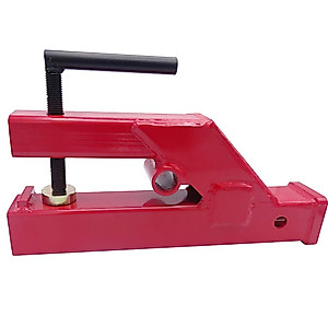 WSays Clamp On Trailer 2" Mount Receiver Hitch Adapter Compatible with Deere Bobcat Tractor Bucket Skid Steer