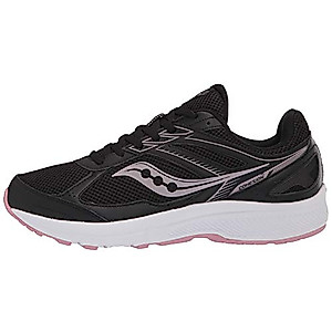 Saucony Women's Core Cohesion 14 Road Running Shoe, Black/Pink, 8.5 Wide