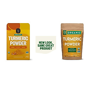 FGO Organic Turmeric Powder w/Curcumin, 100% Raw from India, 16oz, Packaging May Vary (Pack of 1)