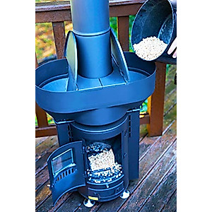 Q-Stoves Outdoor Wood Pellet Patio Heater Q-Flame Q05C, Eco-Friendly Heater, for Patio, Camping and Going Off-Grid (Stove)