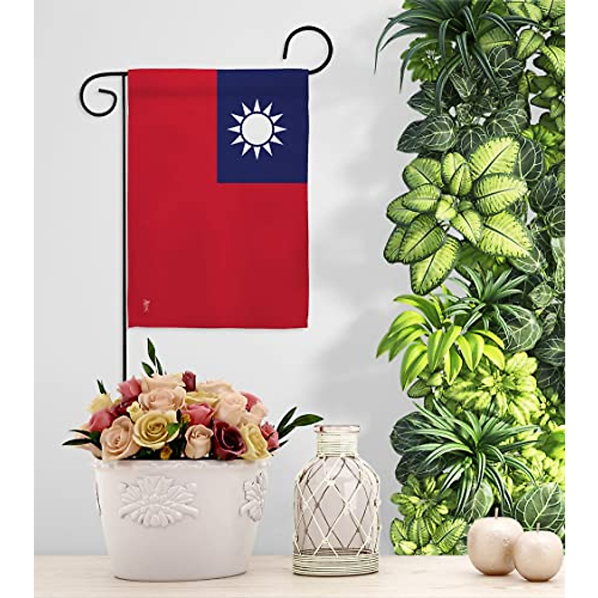 Americana Home & Garden Taiwan Garden Flag Set Wood Dowel Regional Nation International World Country Particular Area House Decoration Banner Small Yard Gift Double-Sided, Made in USA
