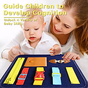 hosck Montessori Toys for 1 Year Old, Newborn Toys Education Activity Toddler Toys for Basic Skills Learning,Dress Cognition, Bag Designed Enlighten Toy for Infants, Boys and Girls