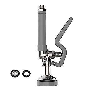 Pre Rinse Spray Valve, JZBRAIN Commercial Sink Faucet with Sprayer Replacement Part Sprayer Valve Head for Kitchen Sink Dishes Cleaning Task - Grey