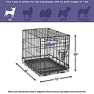 MidWest Homes for Pets Newly Enhanced Single & Double Door iCrate Dog Crate, Includes Leak-Proof Pan, Floor Protecting Feet , Divider Panel & New Patented Features