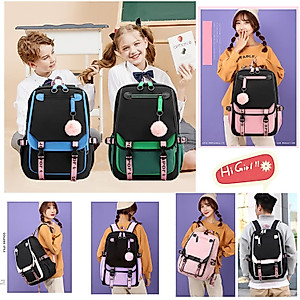 Backpack for Girls Casual Daypack Nylon Waterproof Kids Elementary Middle Schoolbag Children Bookbag