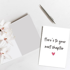 Spercy New Chapter Good Luck Card, New Job Congratulation Card, Leaving Job Gift for Colleague, Coworker Leaving Card, Retirement Card