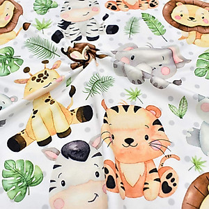 Terriboo Nursing Cover for Newborn Breastfeeding Multi Use Infant Stroller Canopy Unisex Baby Car Seat Cover High Chair Cover Shopping Cart Cover for Baby Boy and Girl (Zoo)