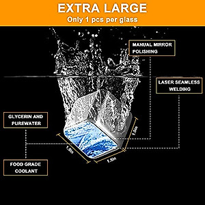 Whiskey Stones, Whiskey Gifts for Men, 1.5"Extra Large Reusable Ice Cube, Made of 304 Stainless Steel, Set of 2