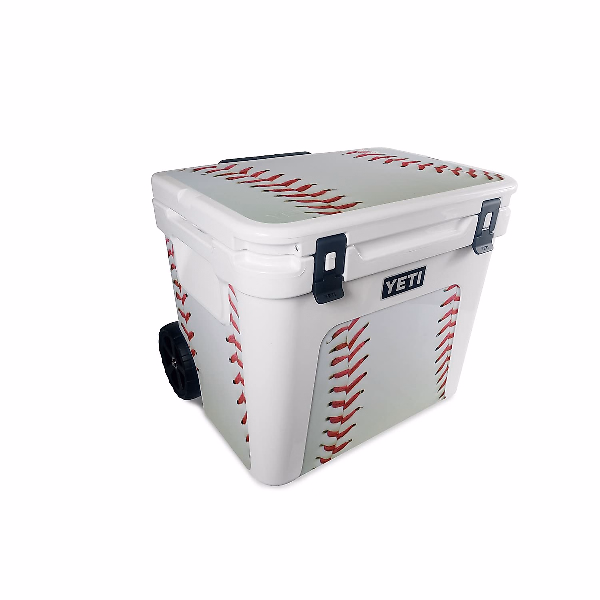 MightySkins Skin Compatible with Yeti Roadie 60 Wheeled Cooler - Baseball Closeup | Protective, Durable, and Unique Vinyl Decal wrap Cover | Easy to Apply, Remove, and Change Styles | Made in The USA