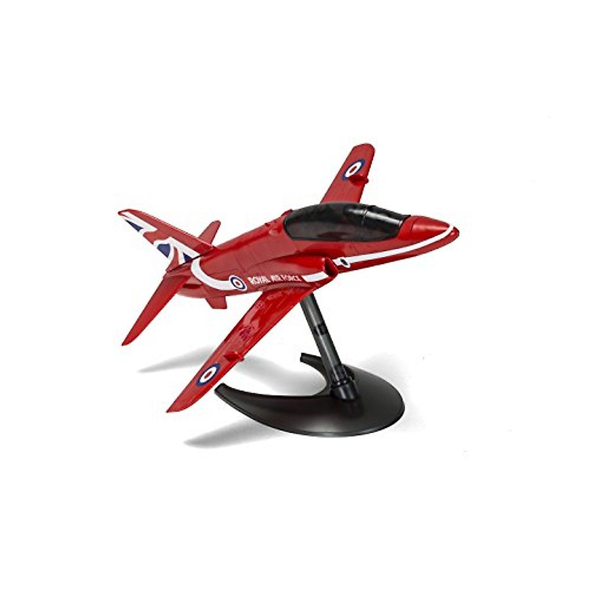 Airfix Quickbuild RAF Red Arrows Hawk Snap Together Plastic Model Kit J6018, Red & Black, 10 x 6 x 2 inches