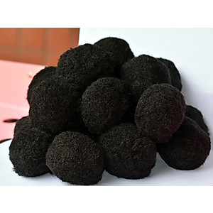 2 inch Black Pom Poms Balls Pompom (30 Pack) Large for Kids Arts and Crafts