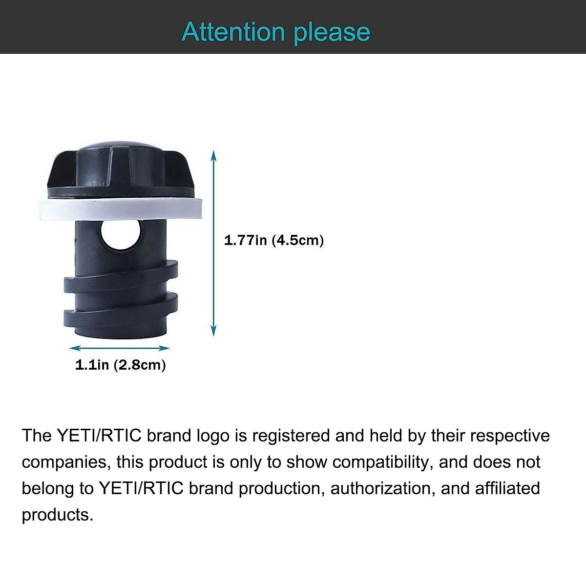 Cooler Plug for YETI,2-Pack Replacement Compatible with YETI RTIC ORCA Roadie and Tundra Coolers,Cooler Accessories for Tank Ice Bucket.