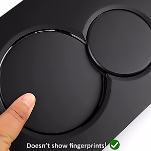 Dual Flush Actuator Plate Front Actuation Compatible with Geberit 115.770.46.6, Matte Black