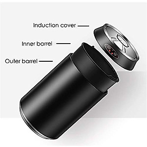 CZDYUF Smart Induction Trash Can with Lid Medium Stainless Steel Automatic Household Living Room Coke Cans Personality Charging Trash