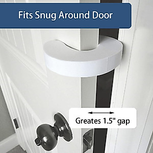 Finger Pinch Guard(6pack) Buddy Baby Proofing Doors Foam Door Stopper Prevents Fingers Injuries Baby or Pet from Getting Locked in Room Child Safety（White）