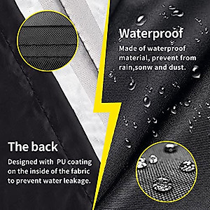 HSFFBHFBH Patio Furniture Covers - 72x36x31in (LxWxH) Outdoor Furniture Covers Waterproof Durable Black Oxford Dust and Snow Patio Furniture Set Covers for Outdoor Table Chair
