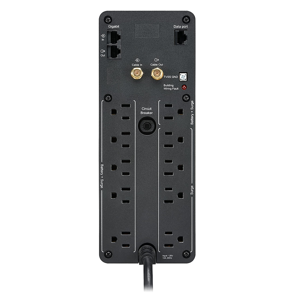 APC BN1350M2 Back-UPS PRO BN Series Battery Backup System, 10 Outlets, 1,350 VA, 1,080 J