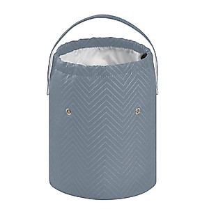 Personalized Yarn Bag Portable Knitting Bag, Custom Name Crochet Tote Bag Travel Yarn Storage Organizer for Crochet Accessories, Supplies, Needles, Slate Gray