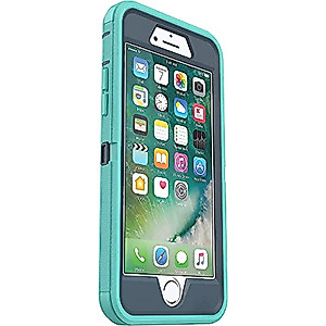 OtterBox Defender Series Case for iPhone SE (3rd and 2nd Gen) & iPhone 8/7 (Only - Not Plus) - Case Only - Non-Retail Packaging - Mint Dot (Tempest Blue/Aqua Mint/Mint Dot Graphic)