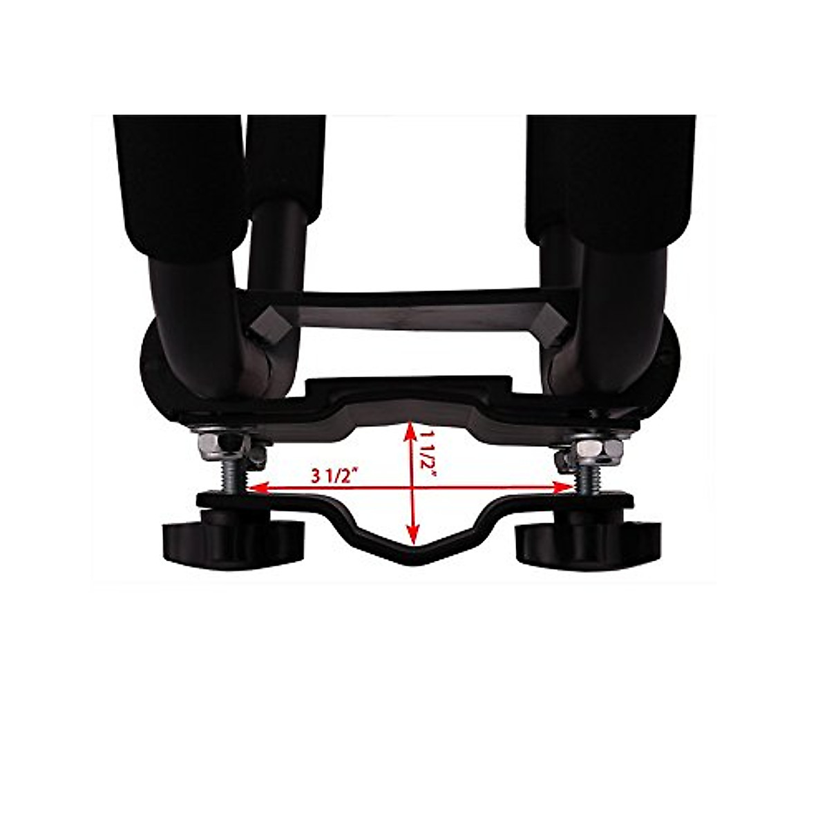 TMS Kayak Roof Racks for 2 Kayaks - Dual Universal Fit Carriers Include Two Sets of Straps for Cars, Trucks and SUVs - Easy to Mount J-Bar Style Carriers for Kayaks Canoes Paddleboards and Surfboards