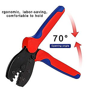 Carkio Solar Crimping Tools Crimper Compatible with Solar Panel 2.5-6.0mm² PV Cable and Connector Male Female Solar Cable Connection