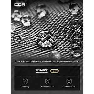 CQR Men's Tactical Pants, Water Resistant Ripstop Cargo Pants, Lightweight EDC Work Hiking Pants, Outdoor Apparel, Duratex Charcoal, 34W x 30L