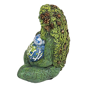 Ebros Gift Millennial Gaia Green Earth Mother Nature Goddess Te Fiti Statue by Oberon Zell in Vivid Colors Home and Garden Decorative Figurine (Miniature 4" Tall)