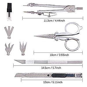 Keadic 87Pcs Modeler Basic Tools Craft Set Gundam Model Tools Kit with Plastic Box and Waterproof Bag for Gundam Car Model Building