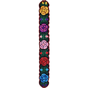 YZXDORWJ Women Embrodiered Mexican Belt for Dress Boho Floral Traditional Fiesta Party Sash（12-102BKR）