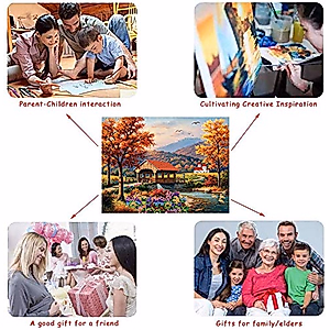 Coolstek Paint by Numbers Kits for Kids Adults Beginner, DIY Acrylic Oil Painting On Canvas,16 x 20 inch Flowers and Dogs-Without Framed