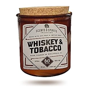 Patriot candles scents and Spirits Whiskey and Tobacco 15oz
