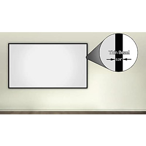 Silver Ticket Products S7 Series 6 Piece Thin Bezel Home Theater Fixed Frame 4K/8K Ultra HD, HDTV, HDR & Active 3D Projection Screen, 16:9 Format, 100" Diagonal, UST Material S7-169100-UST