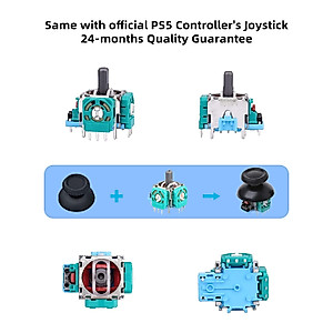 39 PCS PS5 controller Joysticks Part Replacement Thumbsticks with Repair Screwdriver Kit for PS5 controller DualSense Non-drift Controller with 4 Joystick, 4 Thumbstic